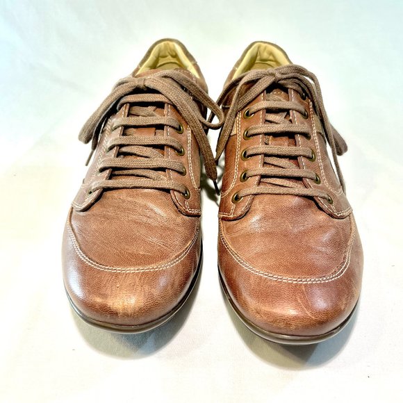 Geox | Shoes | Geox Respira Lace Up Driving Shoe Brown Leather W Suede ...